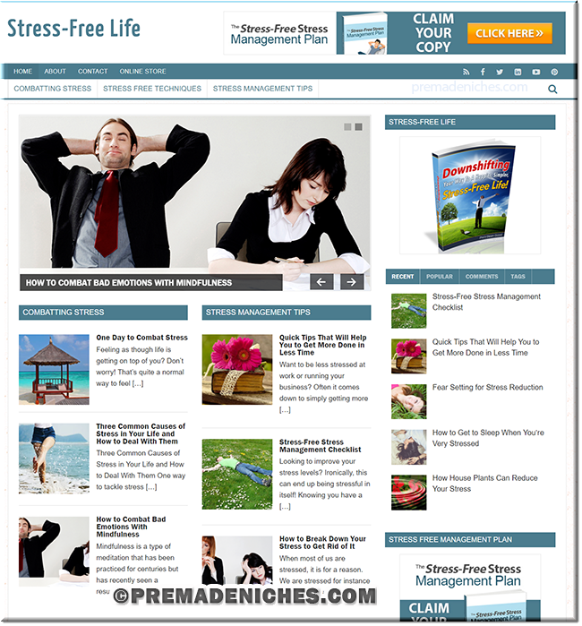Stress-Free Stress Management Plan PLR Site